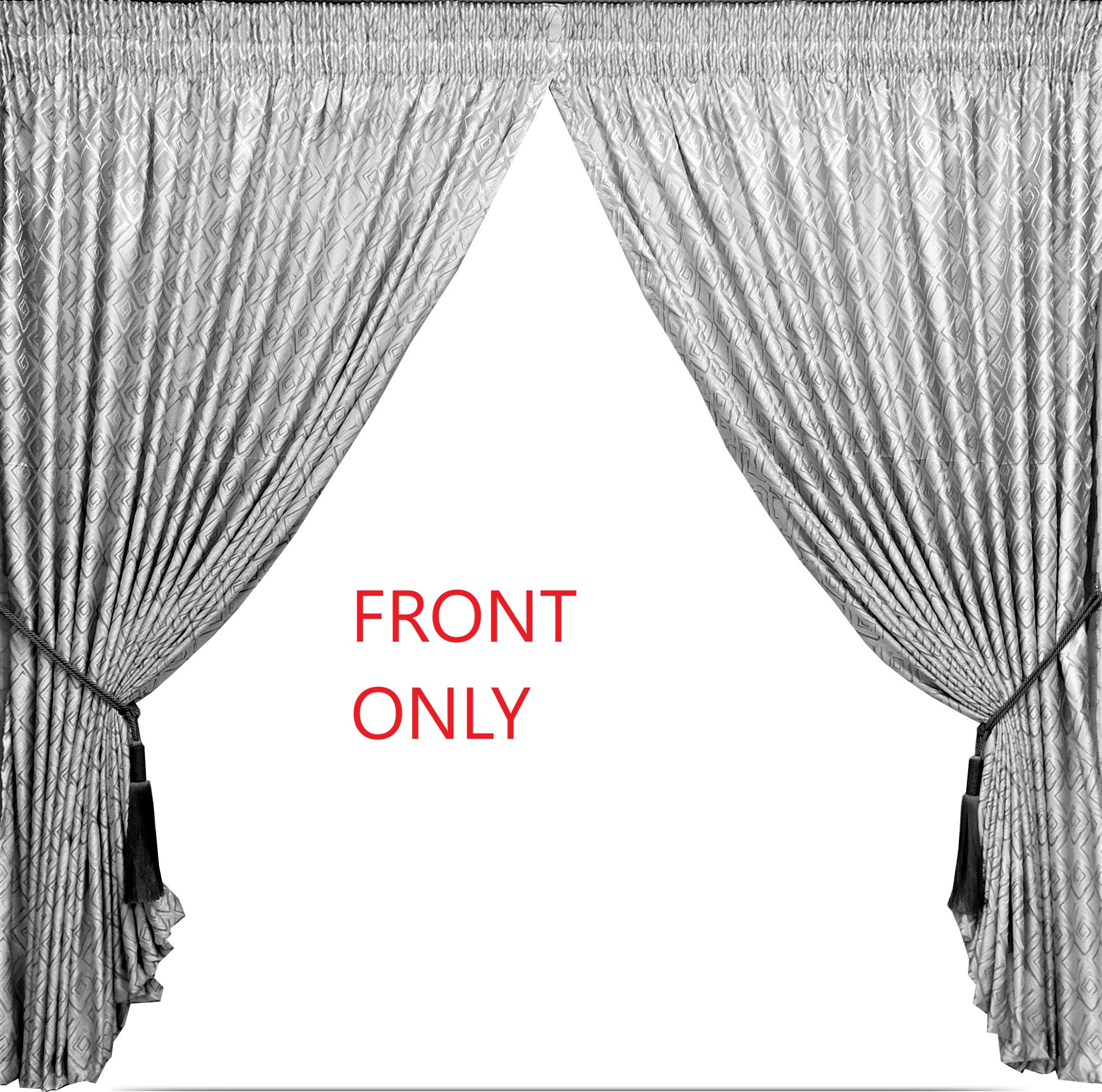 Dimensions 4 Colours (Front Only) 2 Panel Curtain - Voil Centre