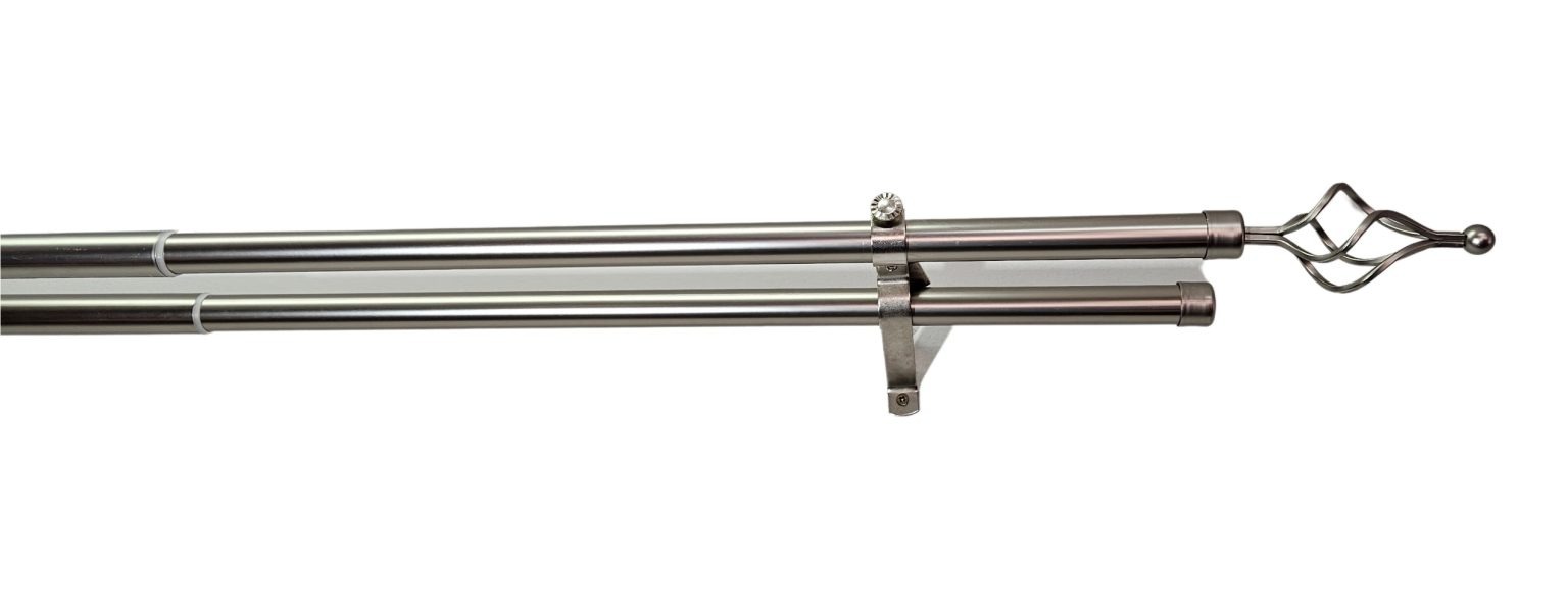 Extender Double Steel Rods Includes Brackets and Finials - Voil Centre