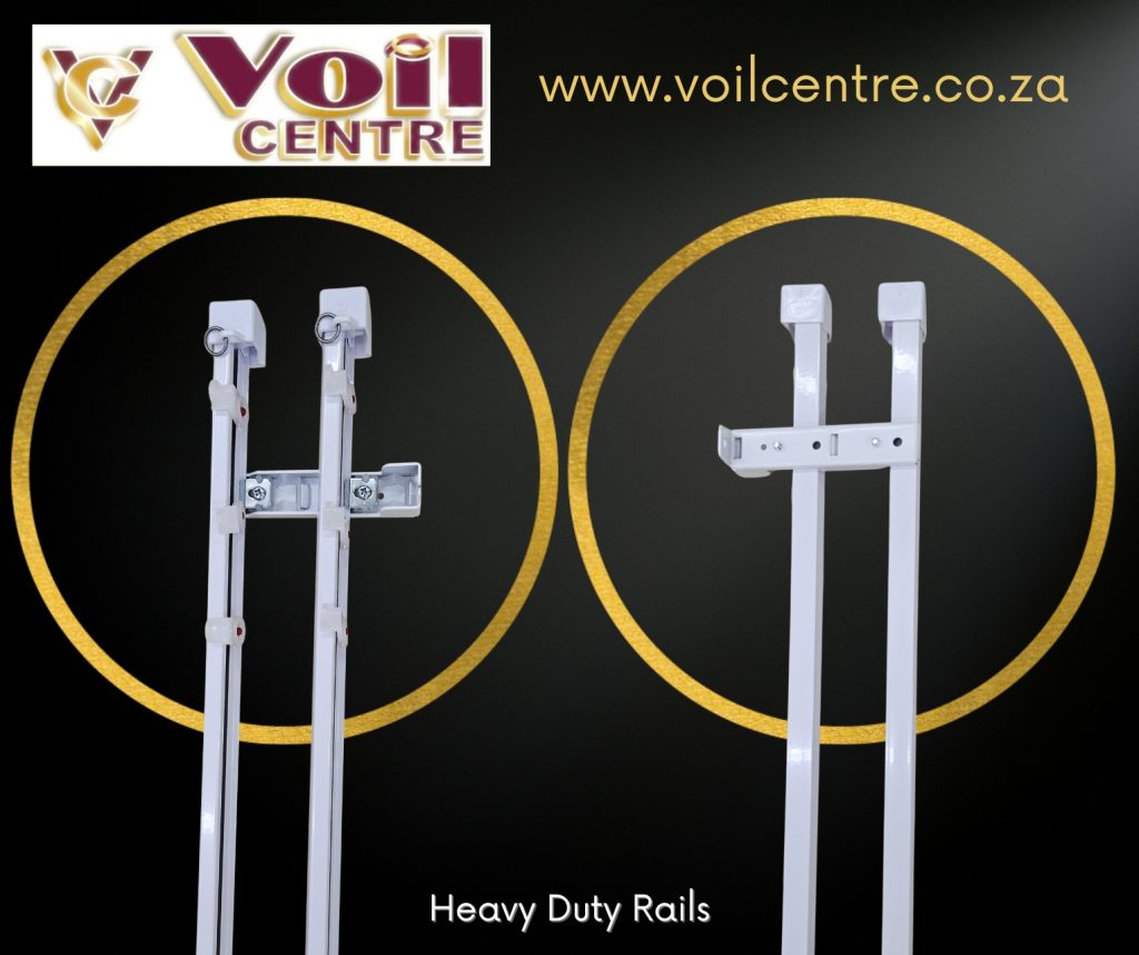 Racer / Racer Double Steel Curtain Rail - Voil Centre