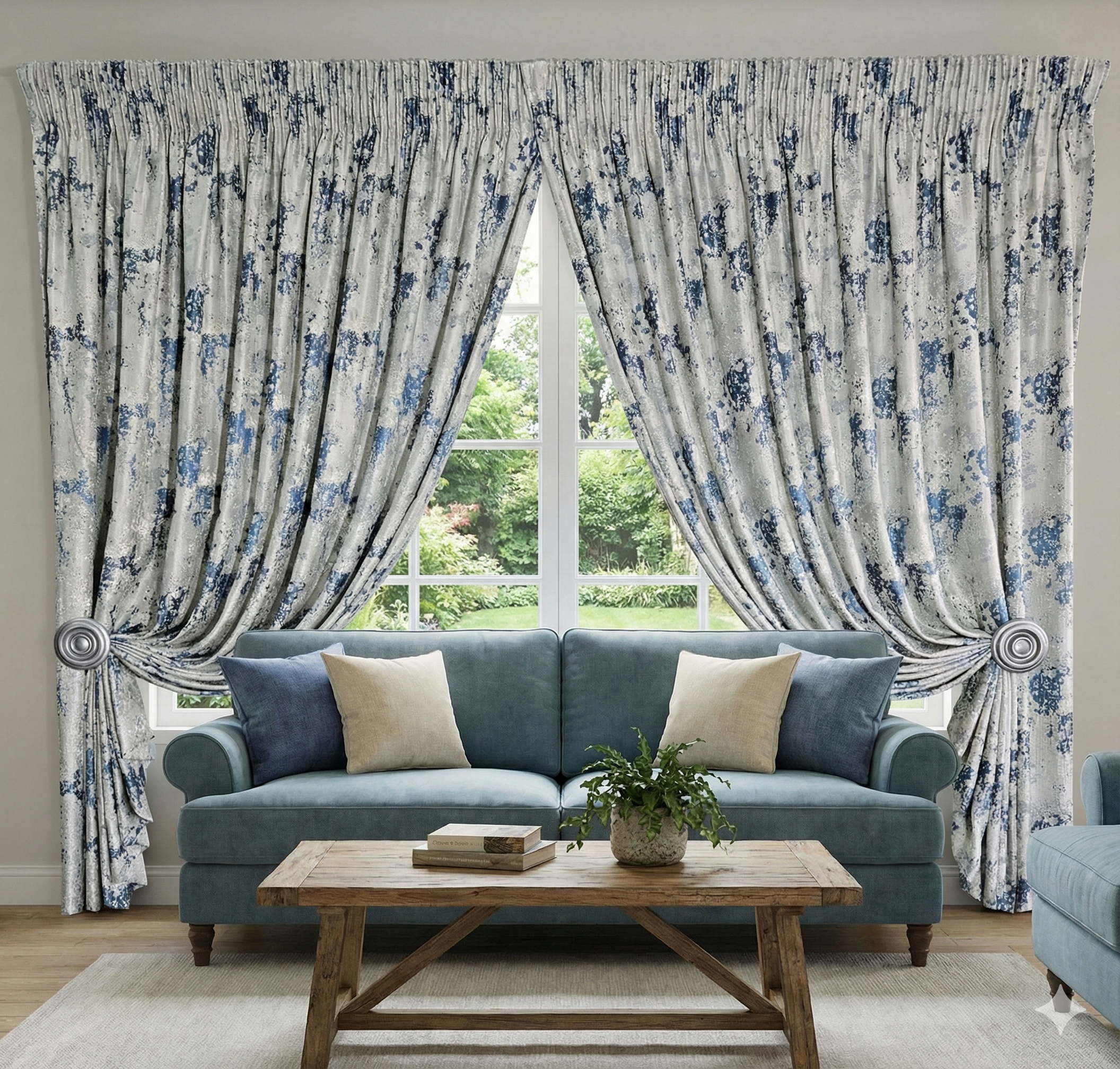 5m KGL Multi Curtain - Double Tape - 2 Panel Curtain - Voil Centre